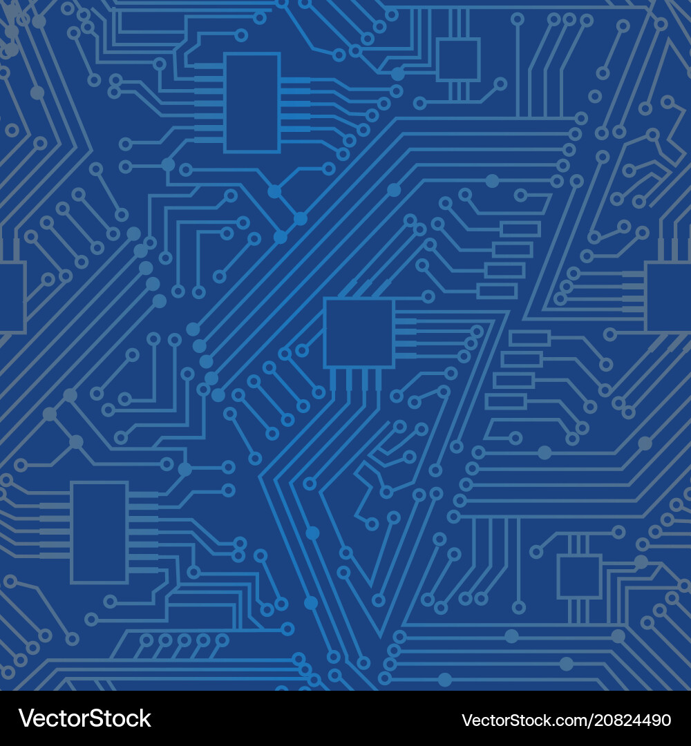 Nahtloses Motherboard Muster Lizenzfreies Vektorbild