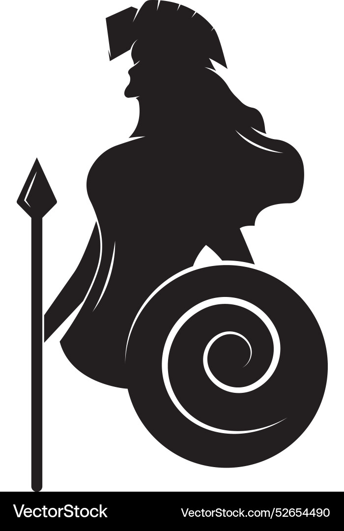 Simple logo athena template Royalty Free Vector Image