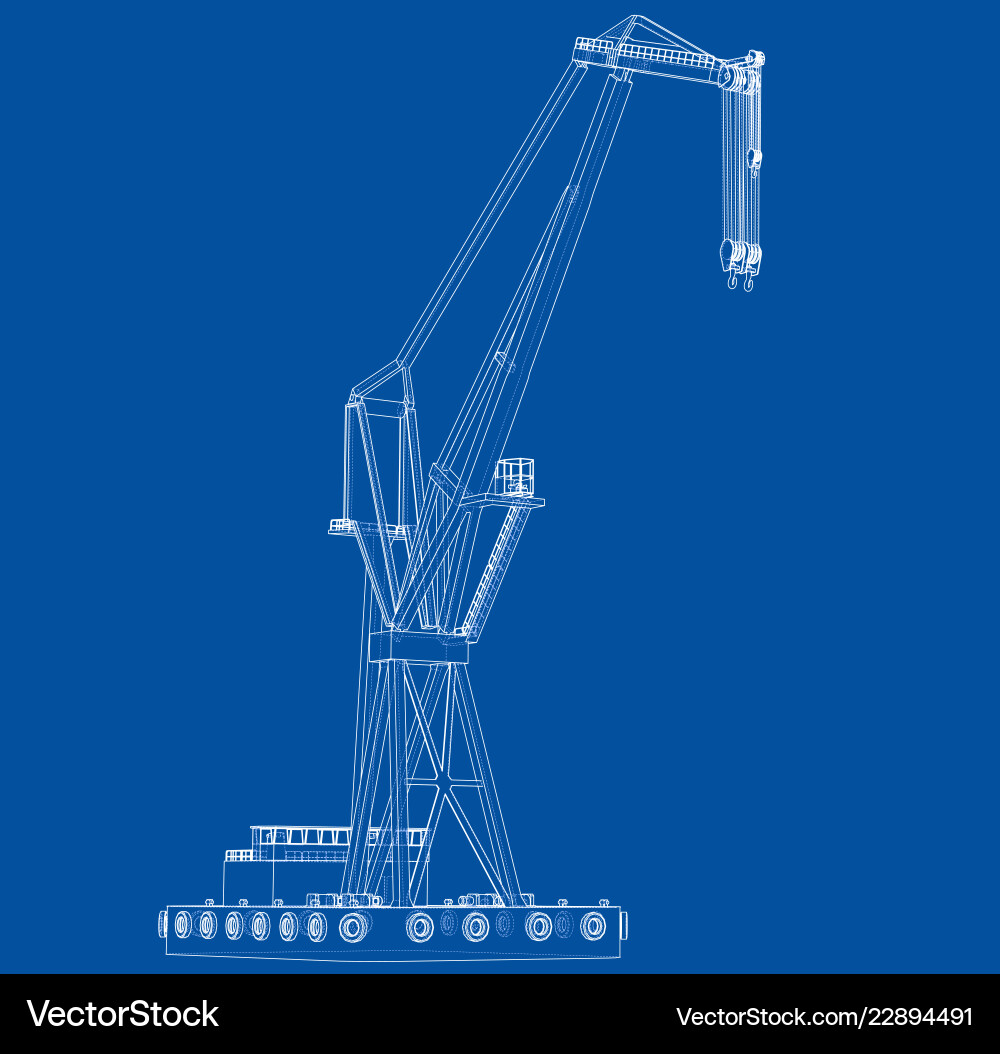Floating crane Royalty Free Vector Image - VectorStock