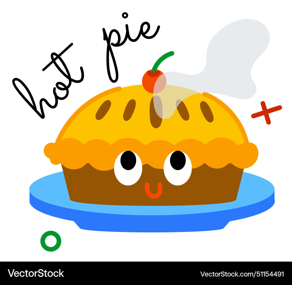 Hot pie Royalty Free Vector Image - VectorStock