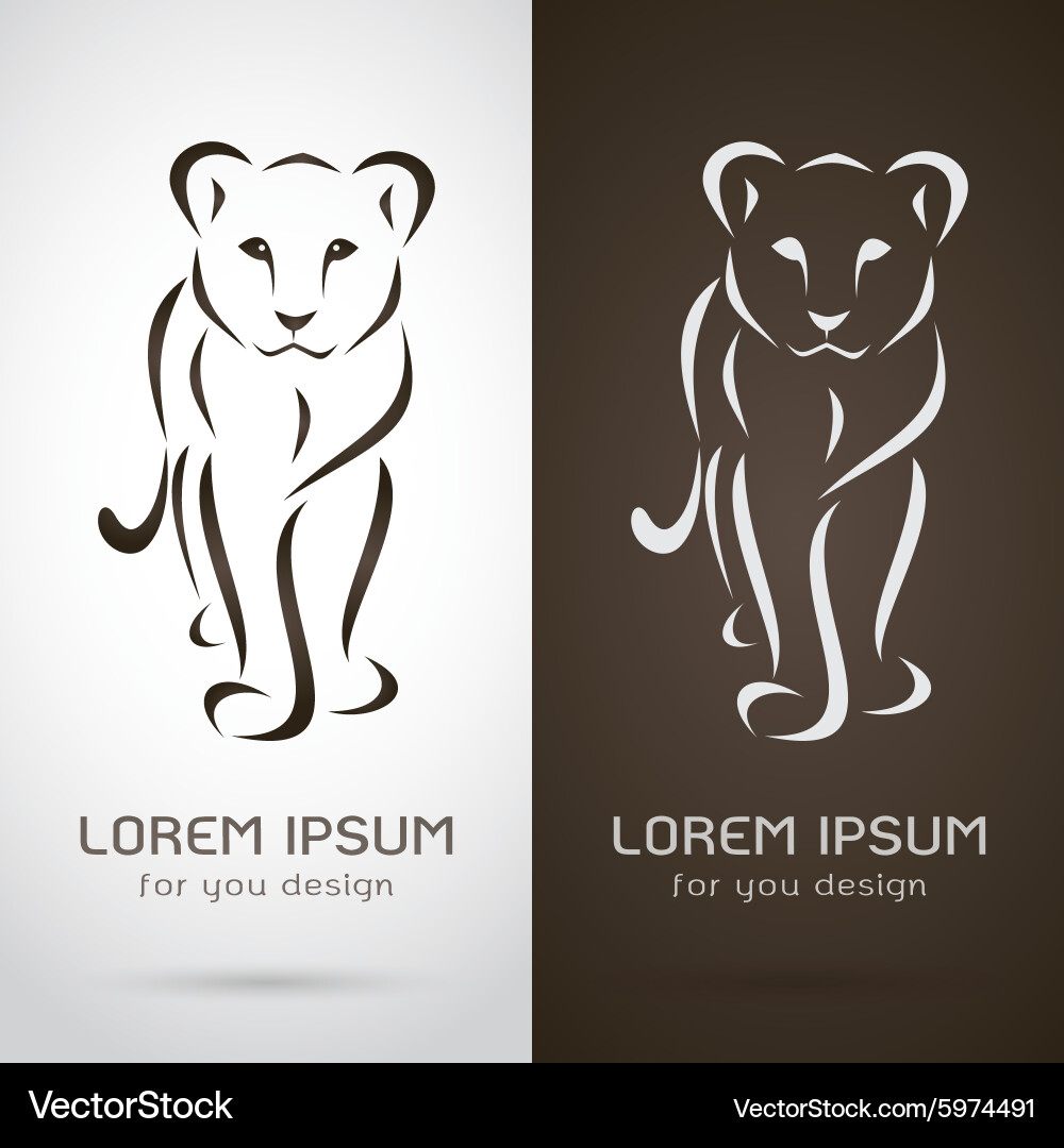 Lion label Royalty Free Vector Image - VectorStock