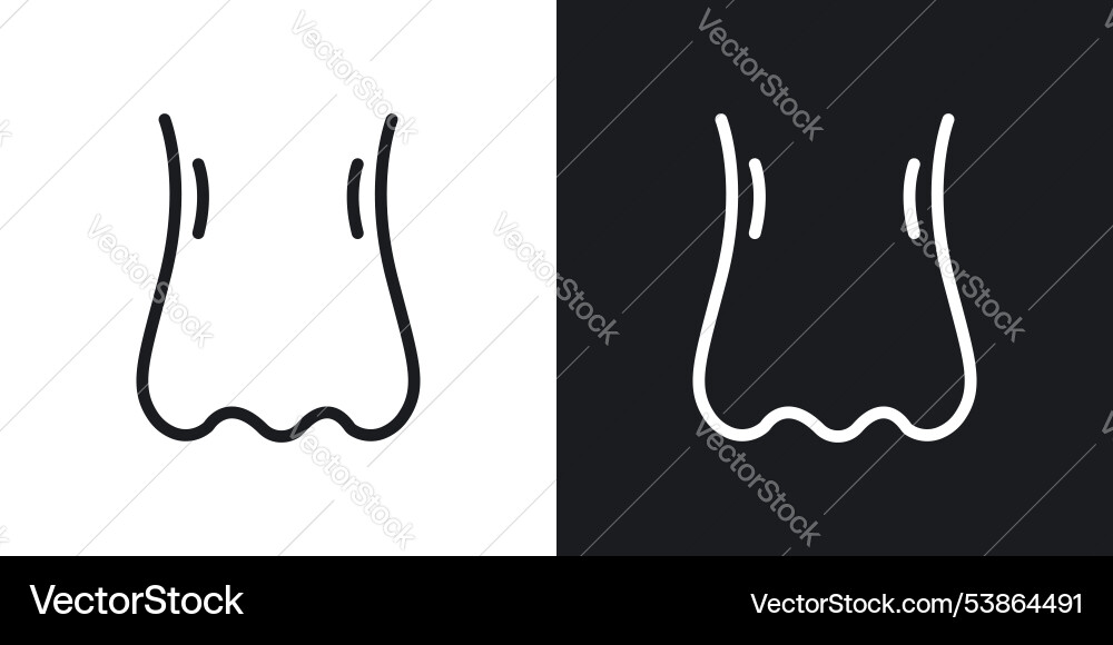 Nose icon set Royalty Free Vector Image - VectorStock