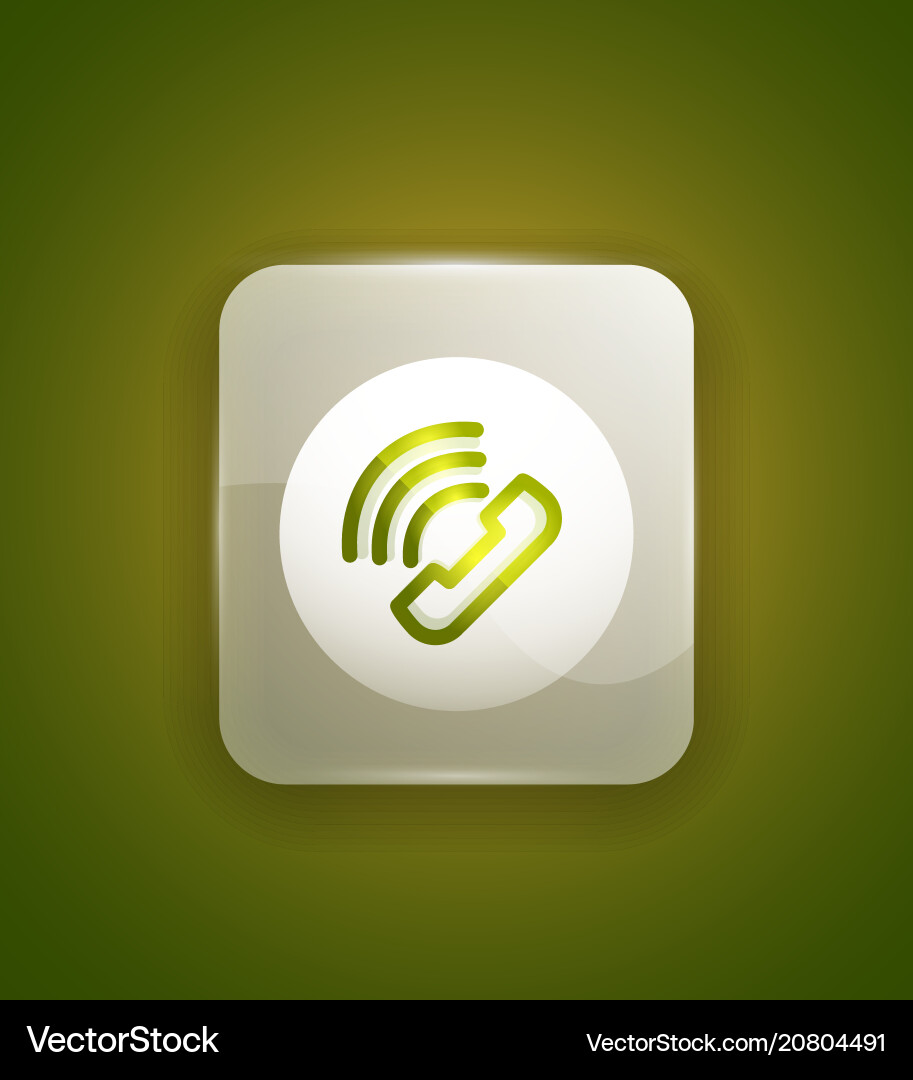 Phone support call center button Royalty Free Vector Image