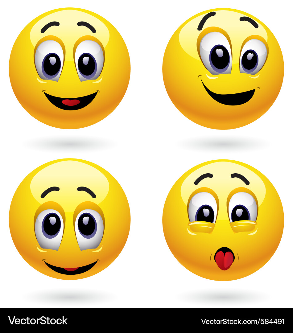 Smiley characters Royalty Free Vector Image - VectorStock