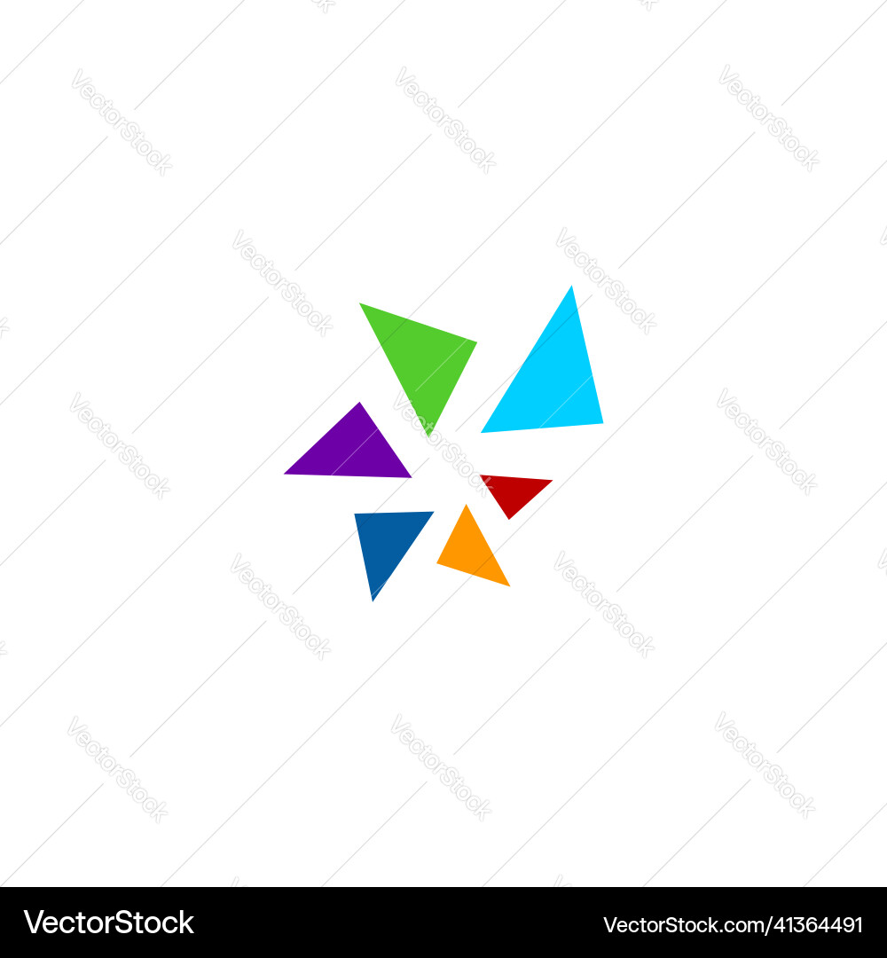 Triangle circle colorful logo Royalty Free Vector Image