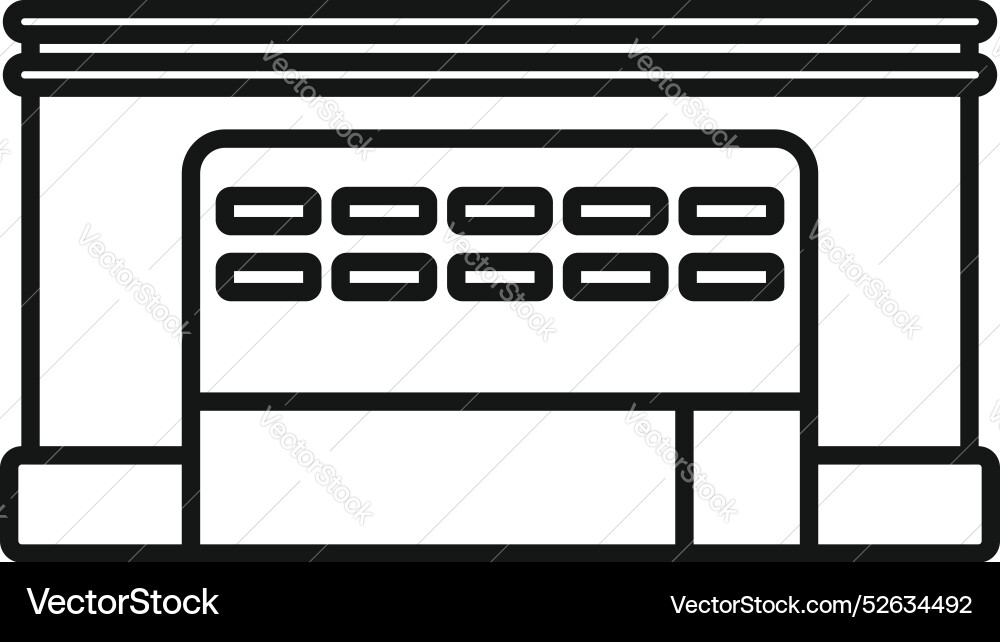 Big storage warehouse building for rent Royalty Free Vector