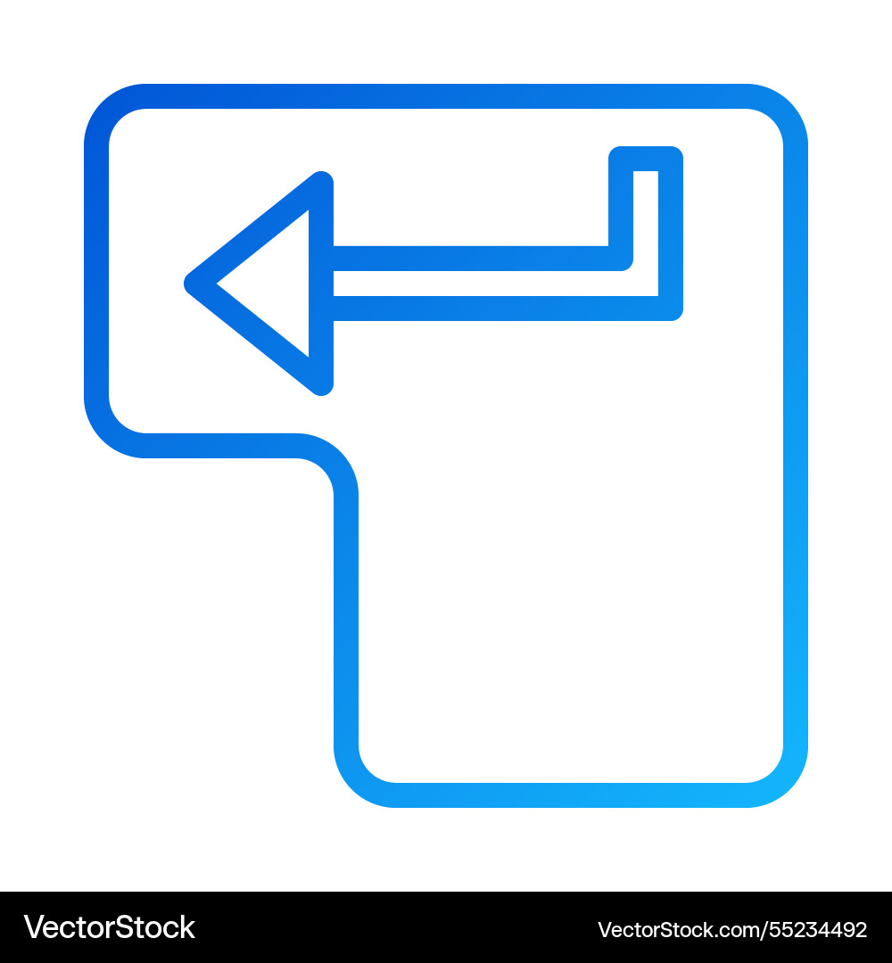 Blue backspace icon for keyboard interface design Vector Image