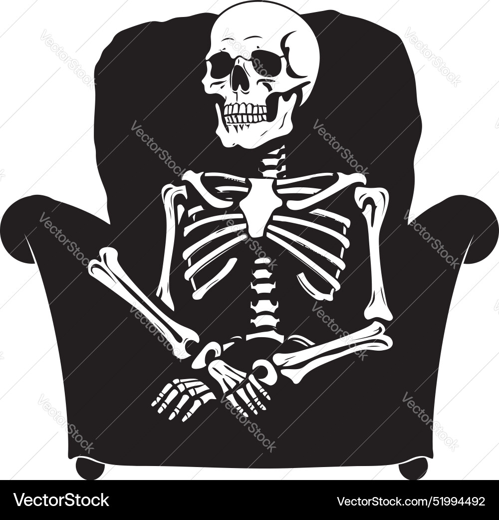 Bone ease chilling graphic skeleton sanctuary Vector Image