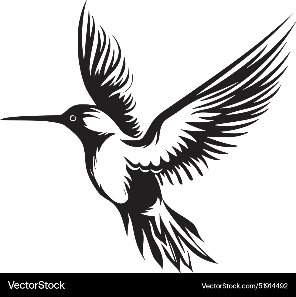 Hummingbird - minimalist and flat logo Royalty Free Vector