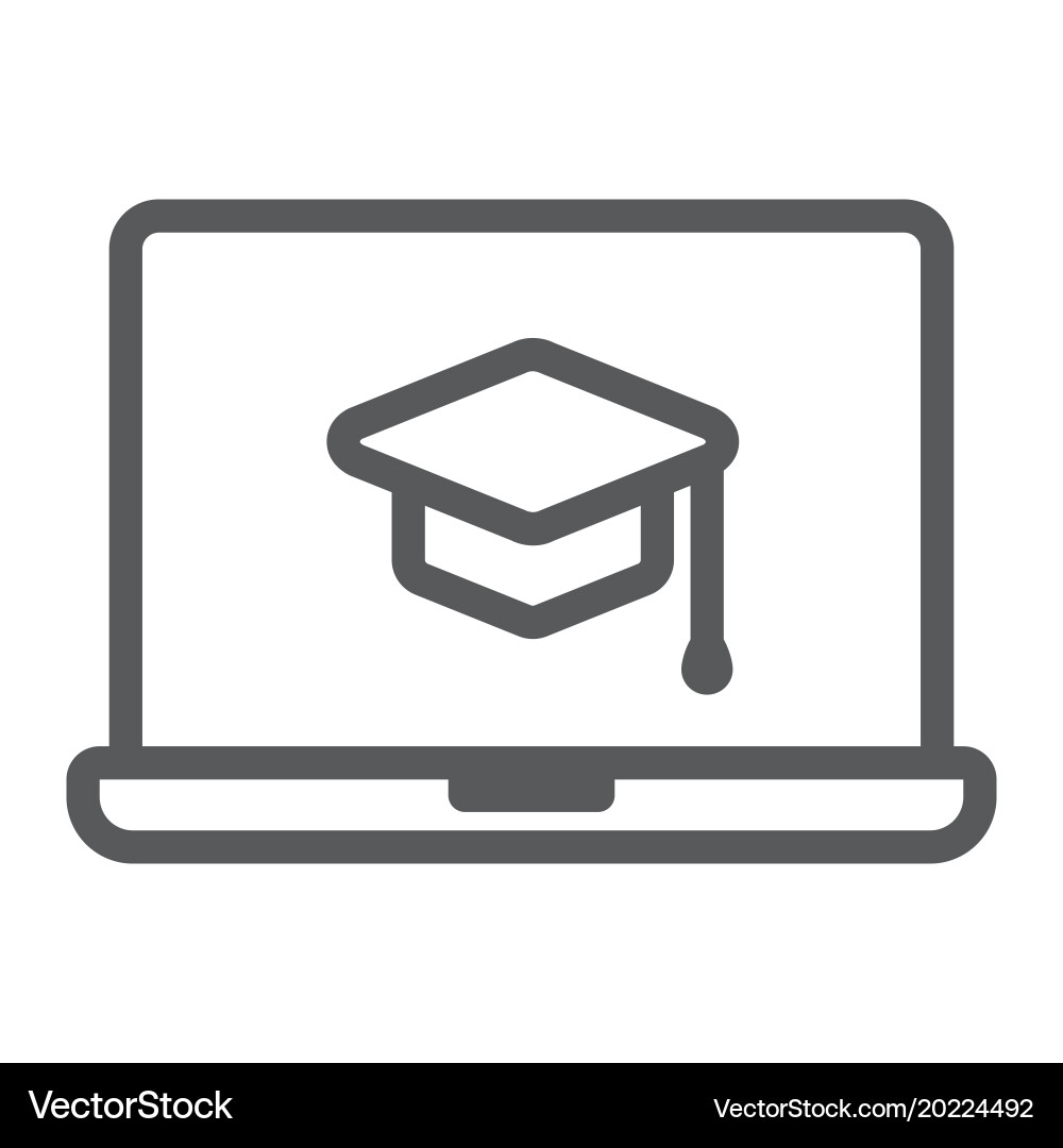 Online Course Icon - Education Royalty Free Vector Image