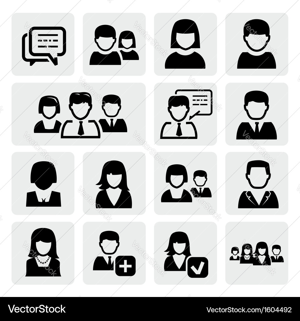 People icons Royalty Free Vector Image - VectorStock