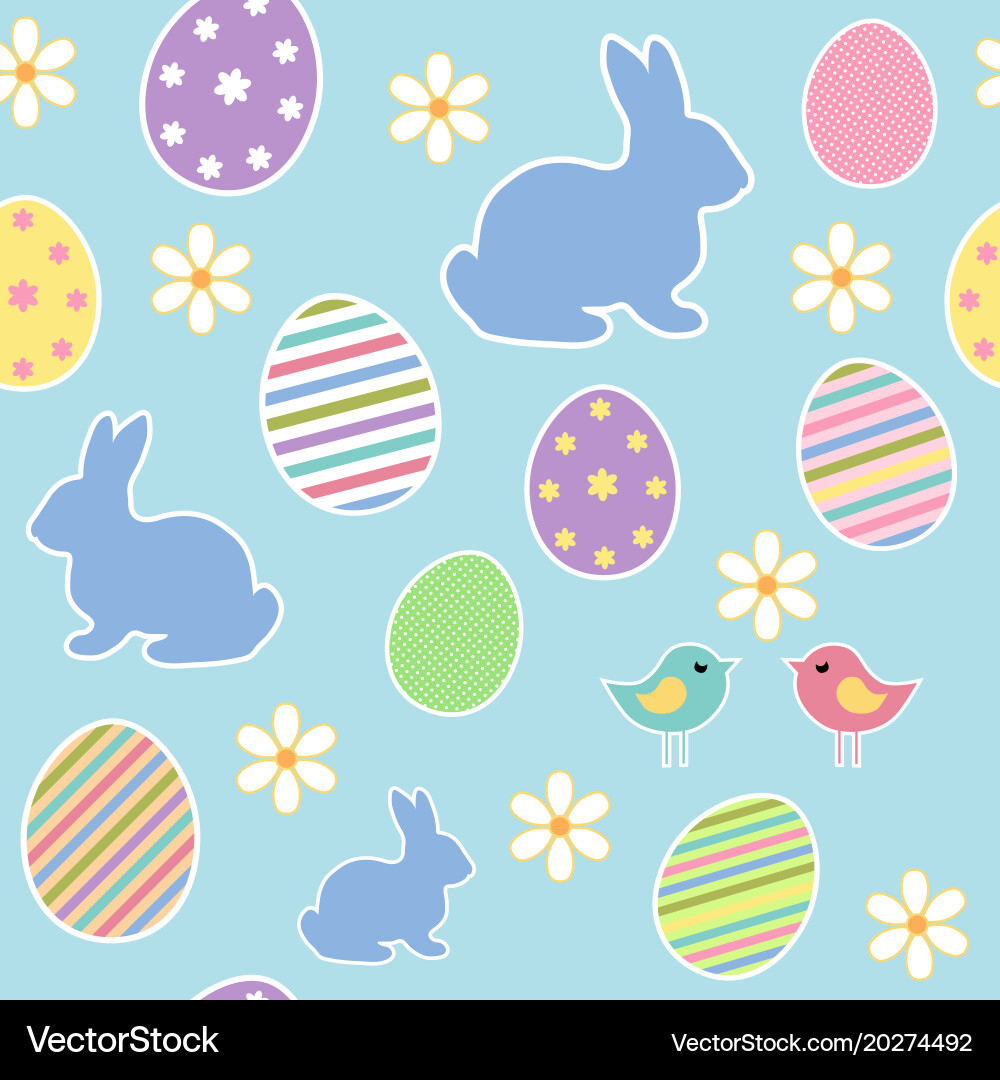 Seamless easter background Royalty Free Vector Image