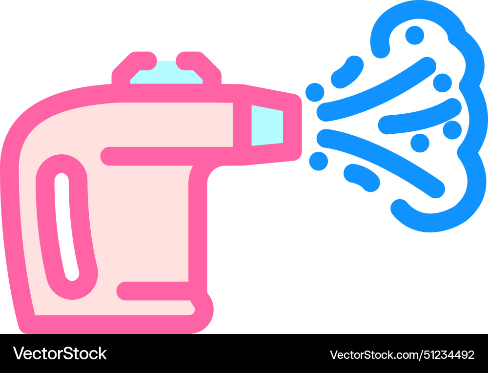 Steam cleaning color icon Royalty Free Vector Image