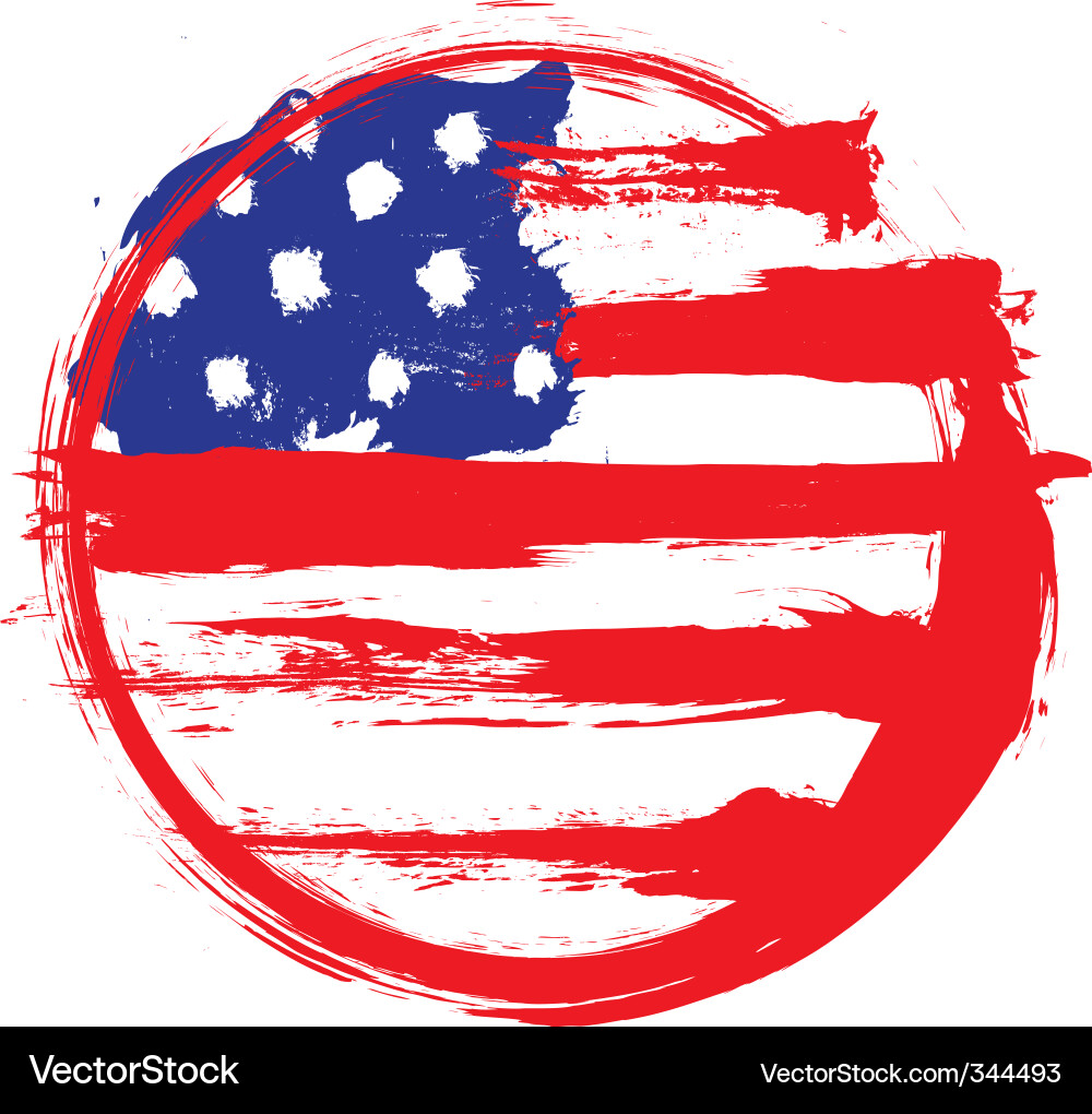 America circle flag Royalty Free Vector Image - VectorStock