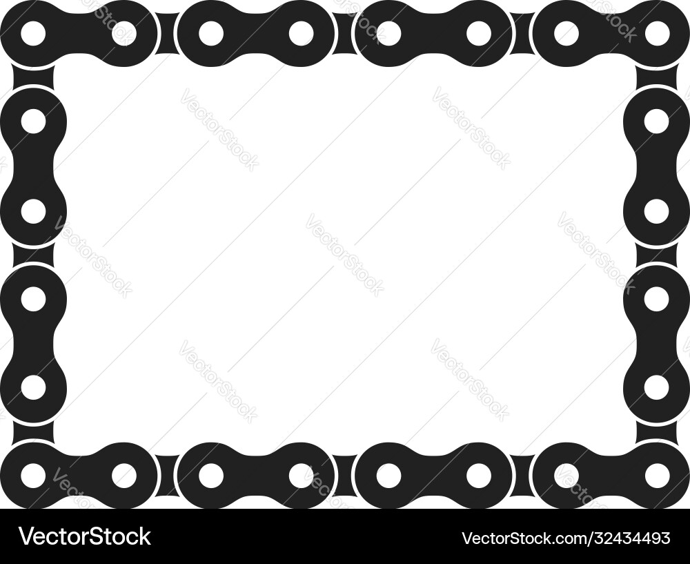 Bike Chain Frame - Black & White Royalty Free Vector