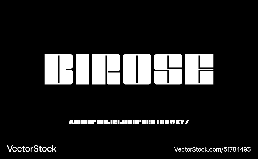 Bold fun urban display alphabet font type Vector Image