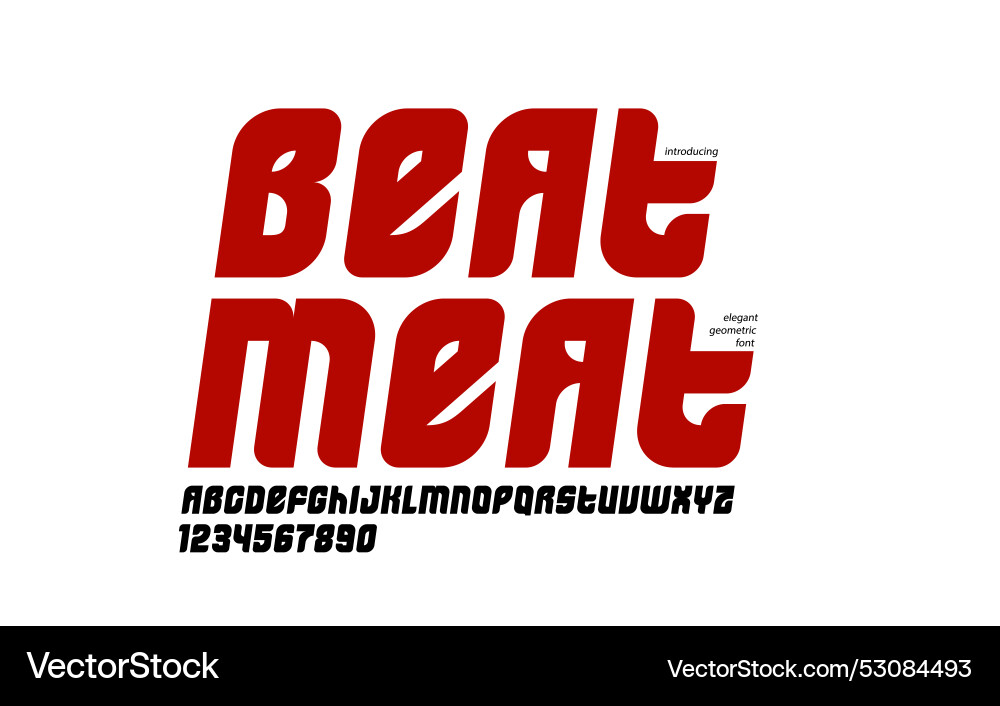 Bold italic sans serif display font for logos Vector Image