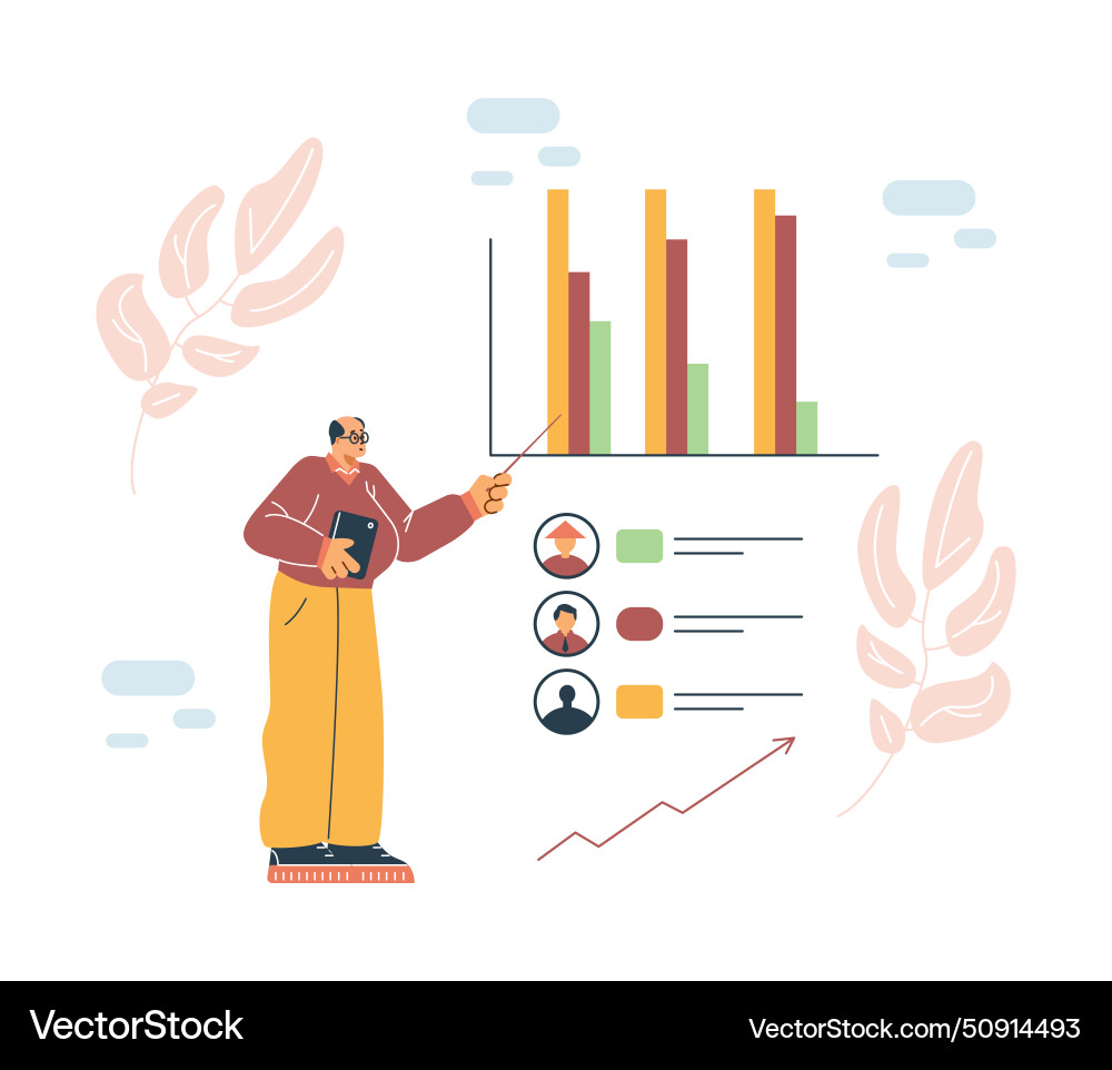 Demographic data presentation Royalty Free Vector Image