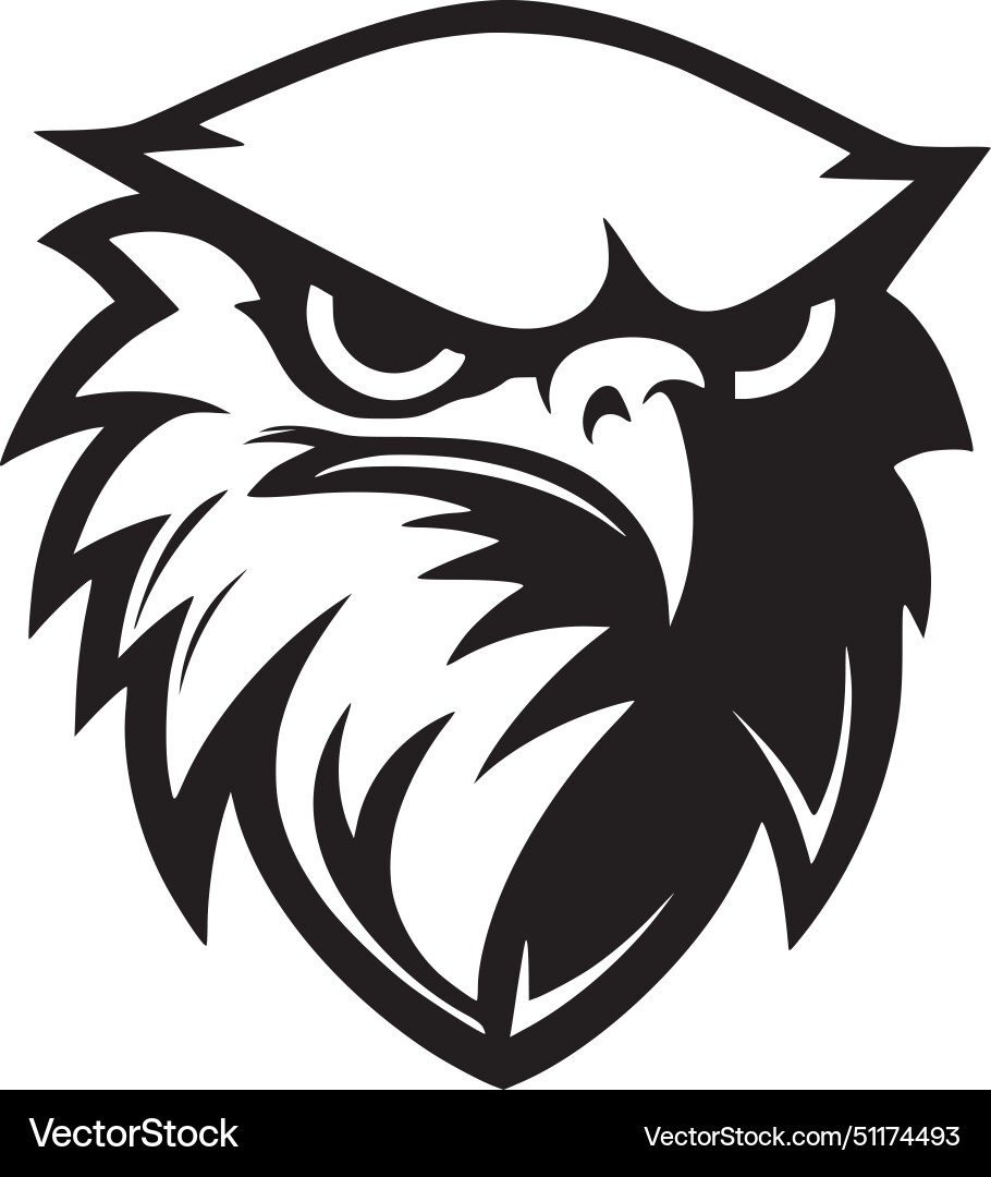 Falcon - minimalist and flat logo Royalty Free Vector Image