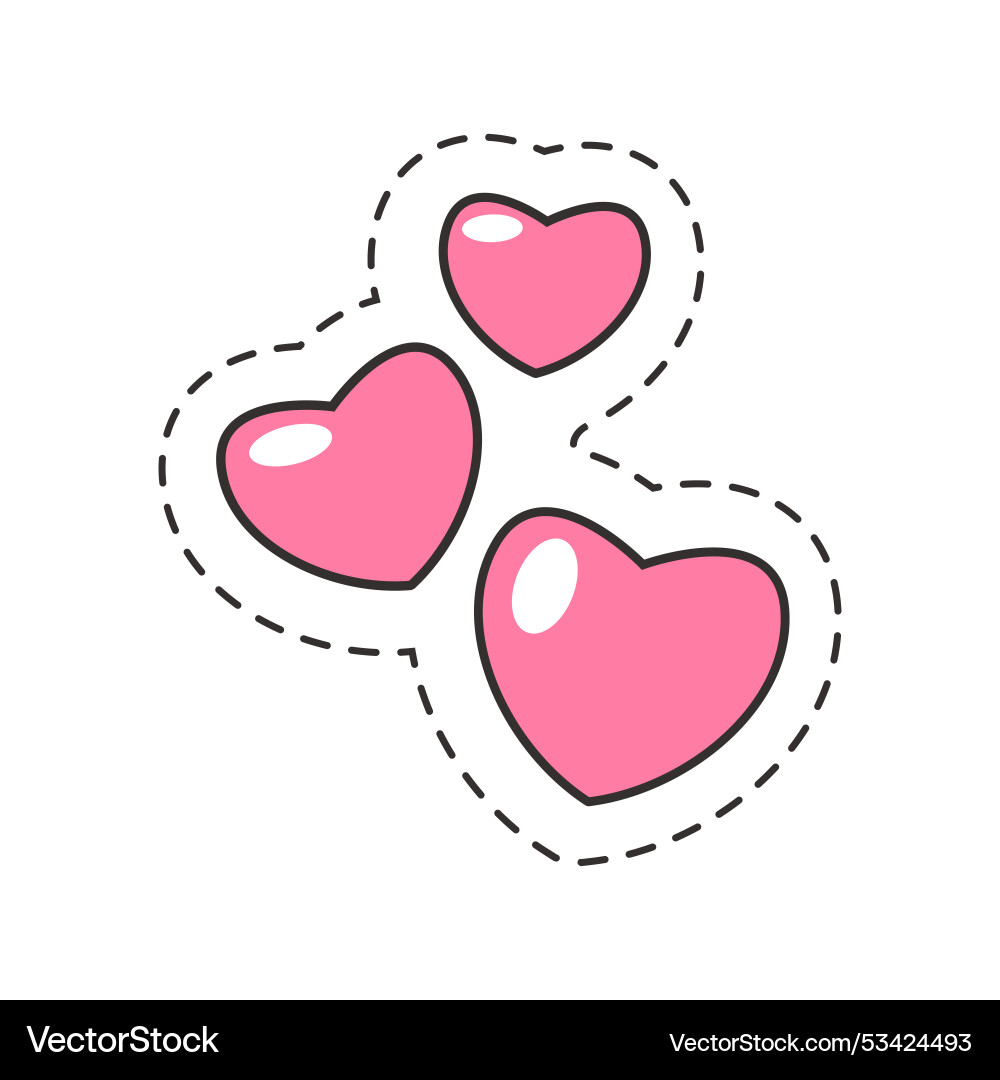 Heart stickers Royalty Free Vector Image - VectorStock