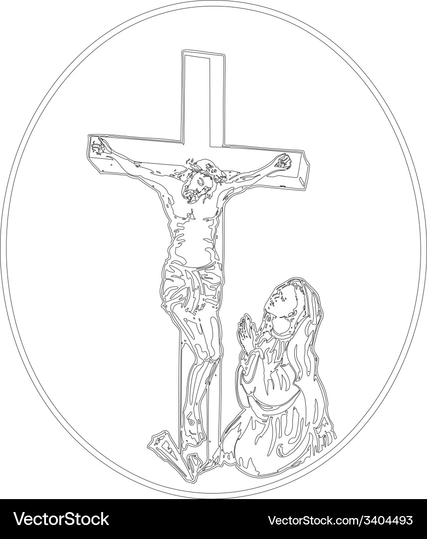 Jesus crucifixion Royalty Free Vector Image - VectorStock