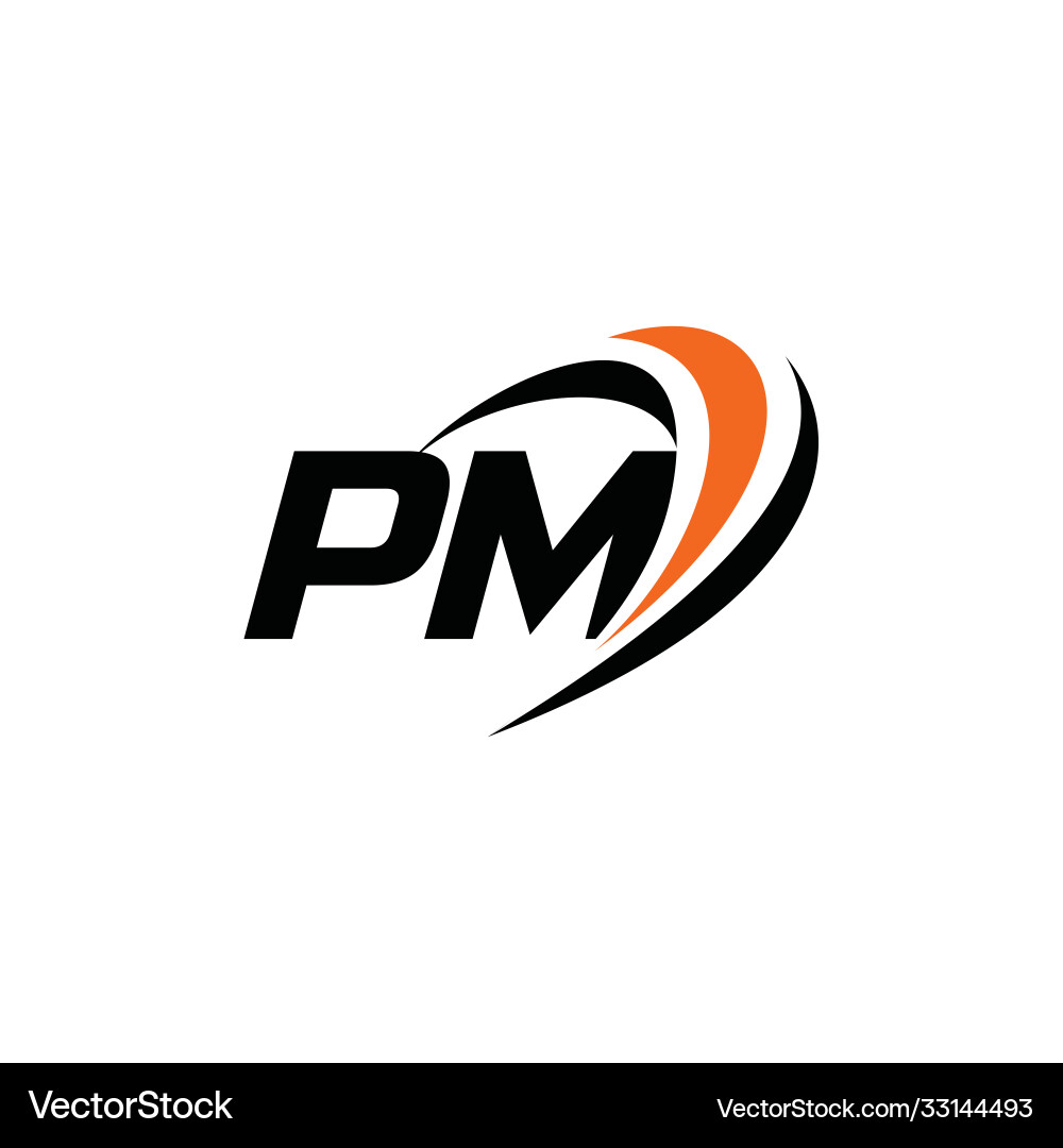 Pm monogram logo Royalty Free Vector Image - VectorStock