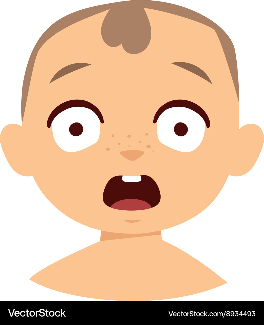 Surprised kid Royalty Free Vector Image - VectorStock