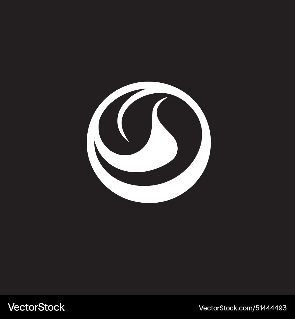 Water - black and white Royalty Free Vector Image