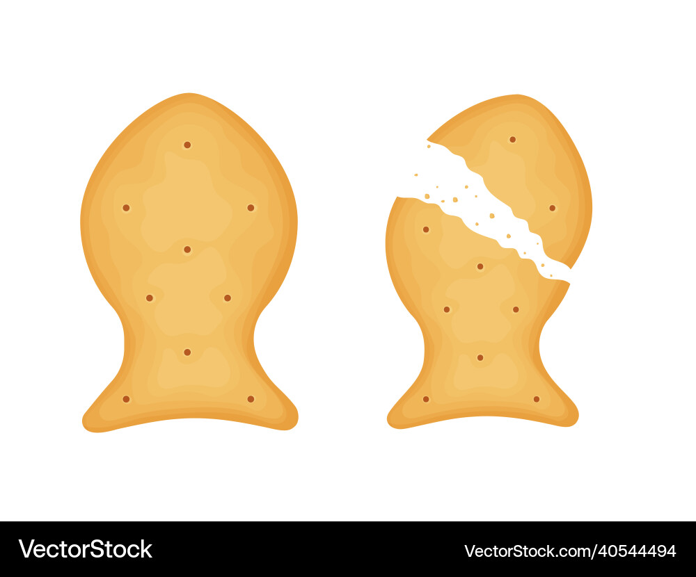 Fish-shaped crackers two Royalty Free Vector Image