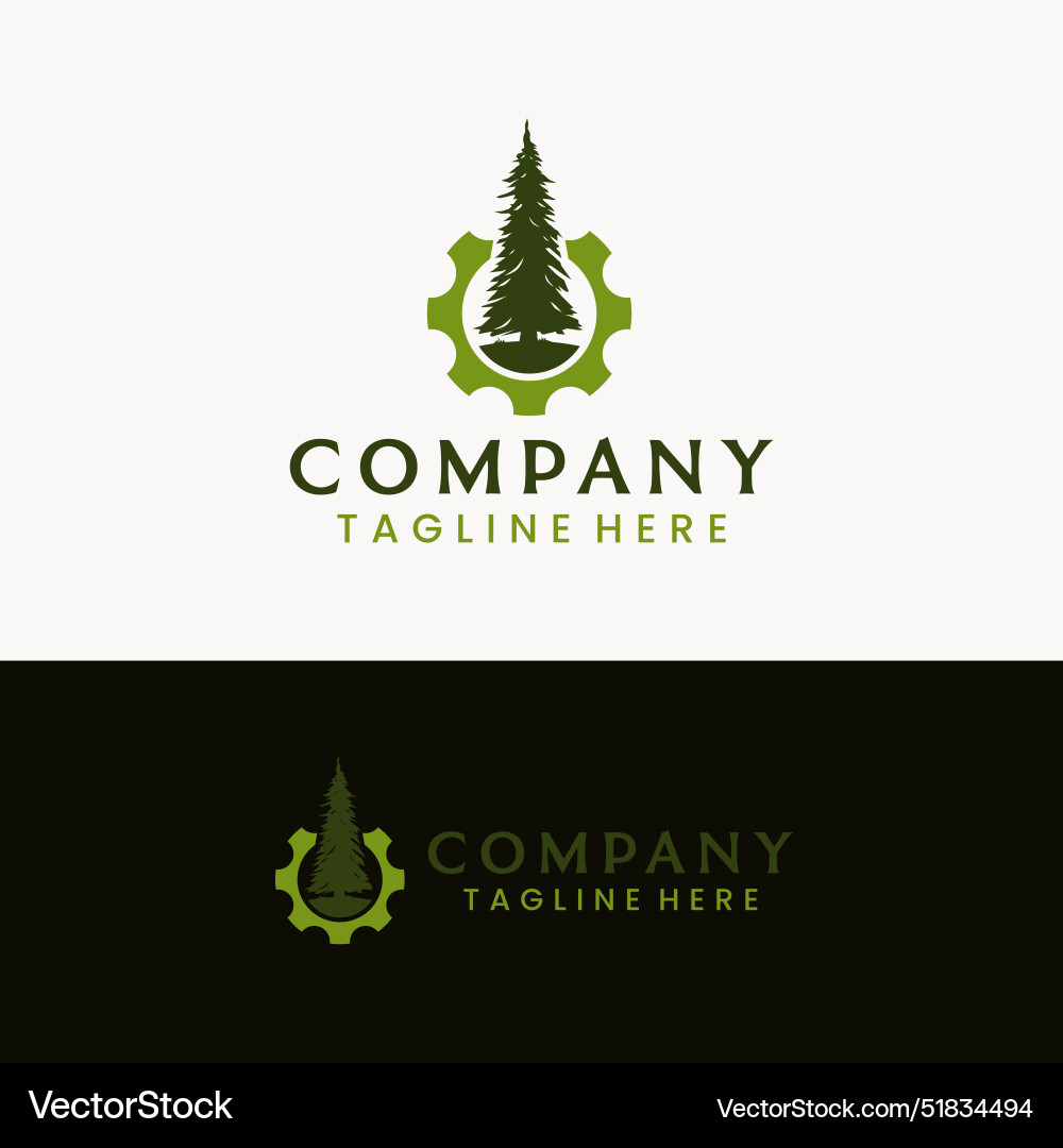 Forest service care logo design Royalty Free Vector Image