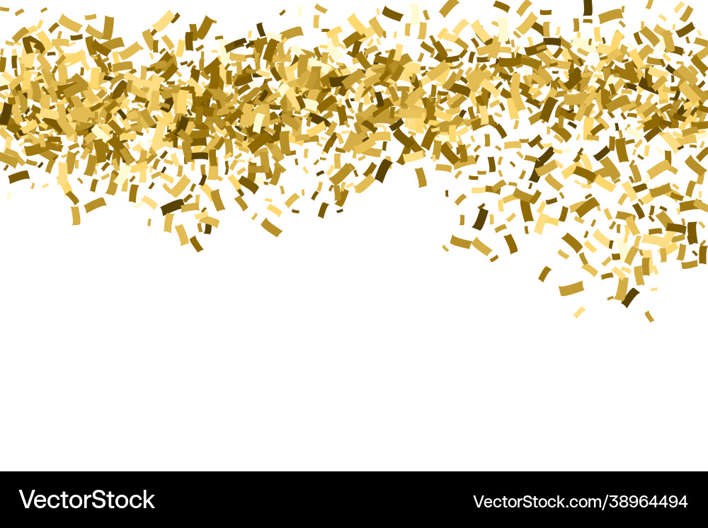 Golden explosion confetti Royalty Free Vector Image