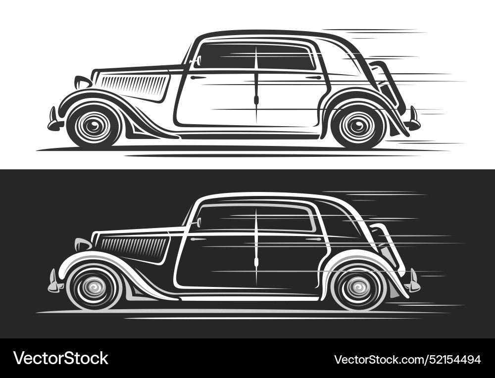 Logo for oldtimer car – Royalty-Free Vector | VectorStock