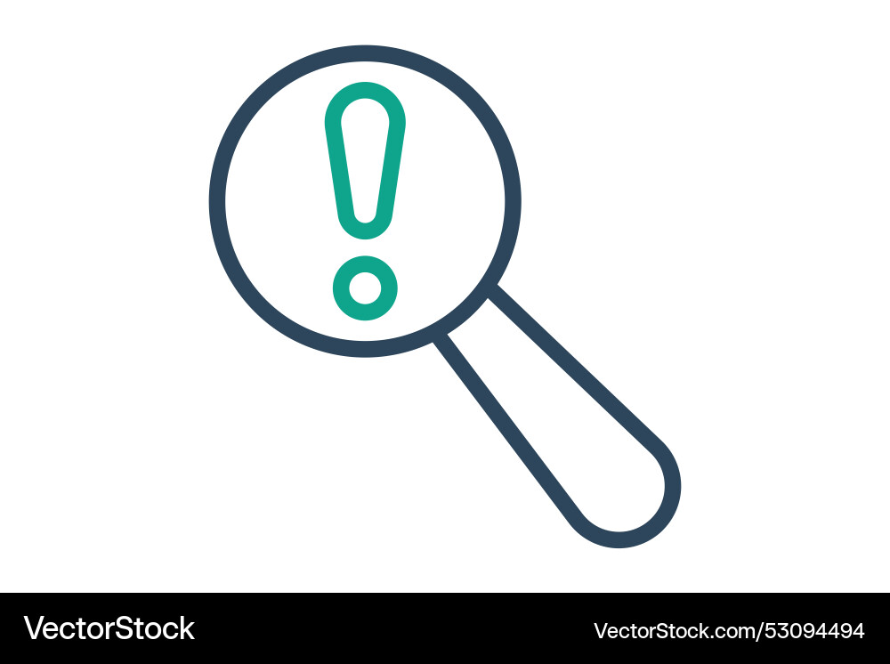 Problem icon line icon style exclamation mark Vector Image
