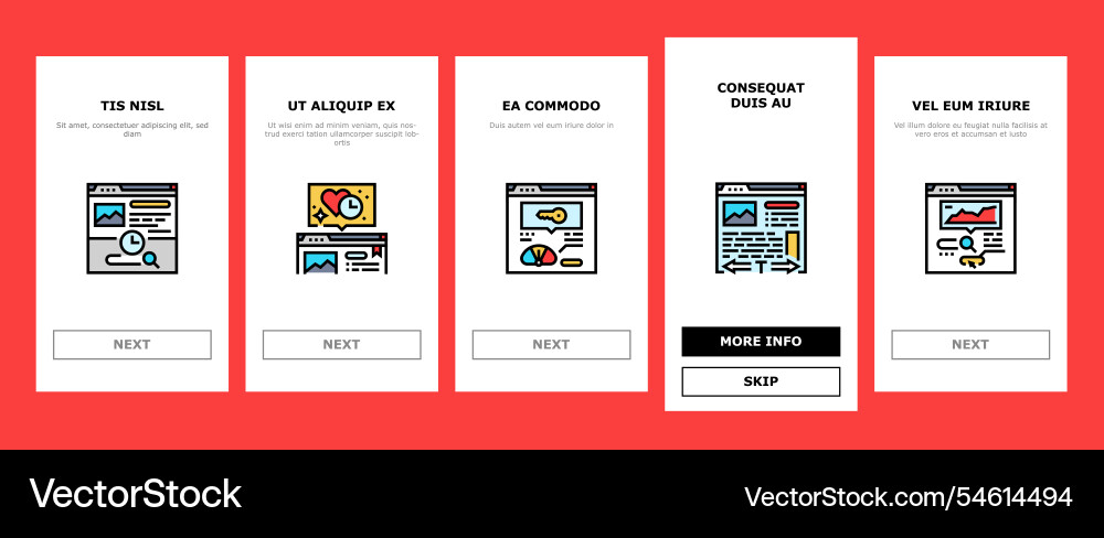 Seo digital optimization strategy onboarding icons