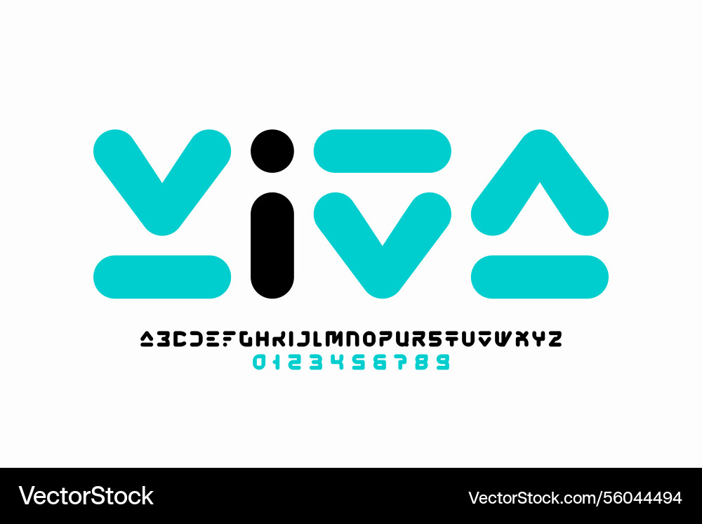 Viva modern style font deign alphabet letters Vector Image
