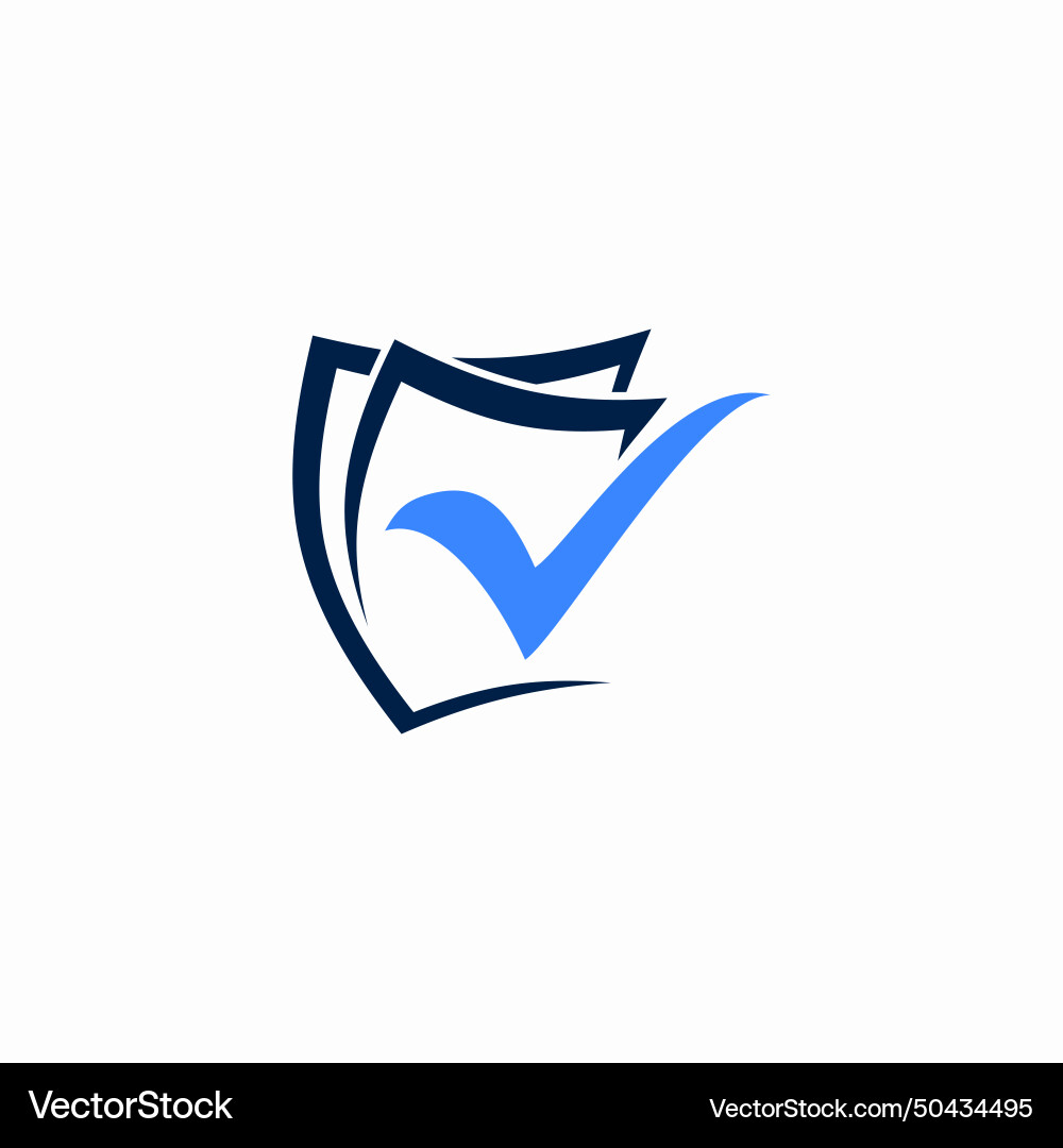 Abstract paper check mark logo Royalty Free Vector Image