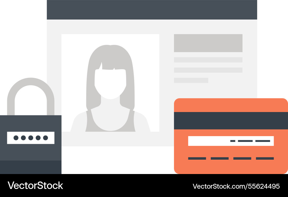 Account flat web icon concept Royalty Free Vector Image