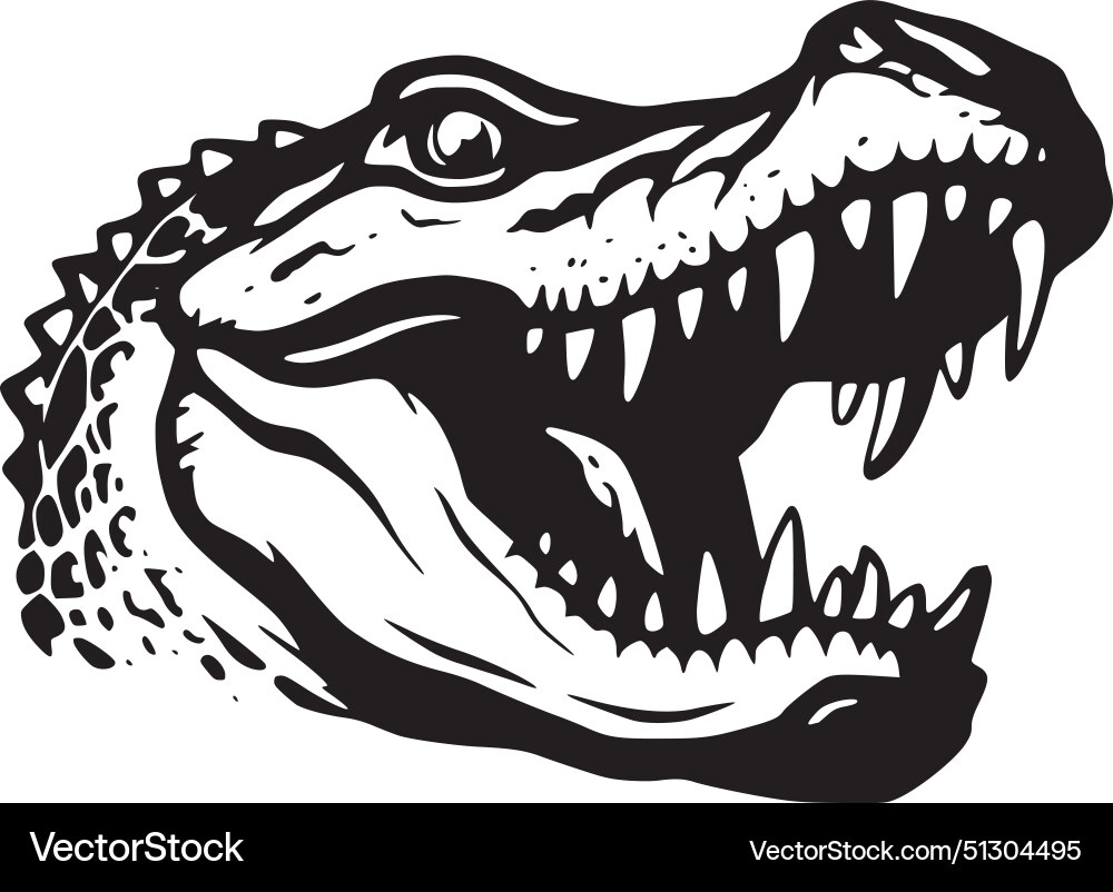 Alligator - minimalist and simple silhouette Vector Image