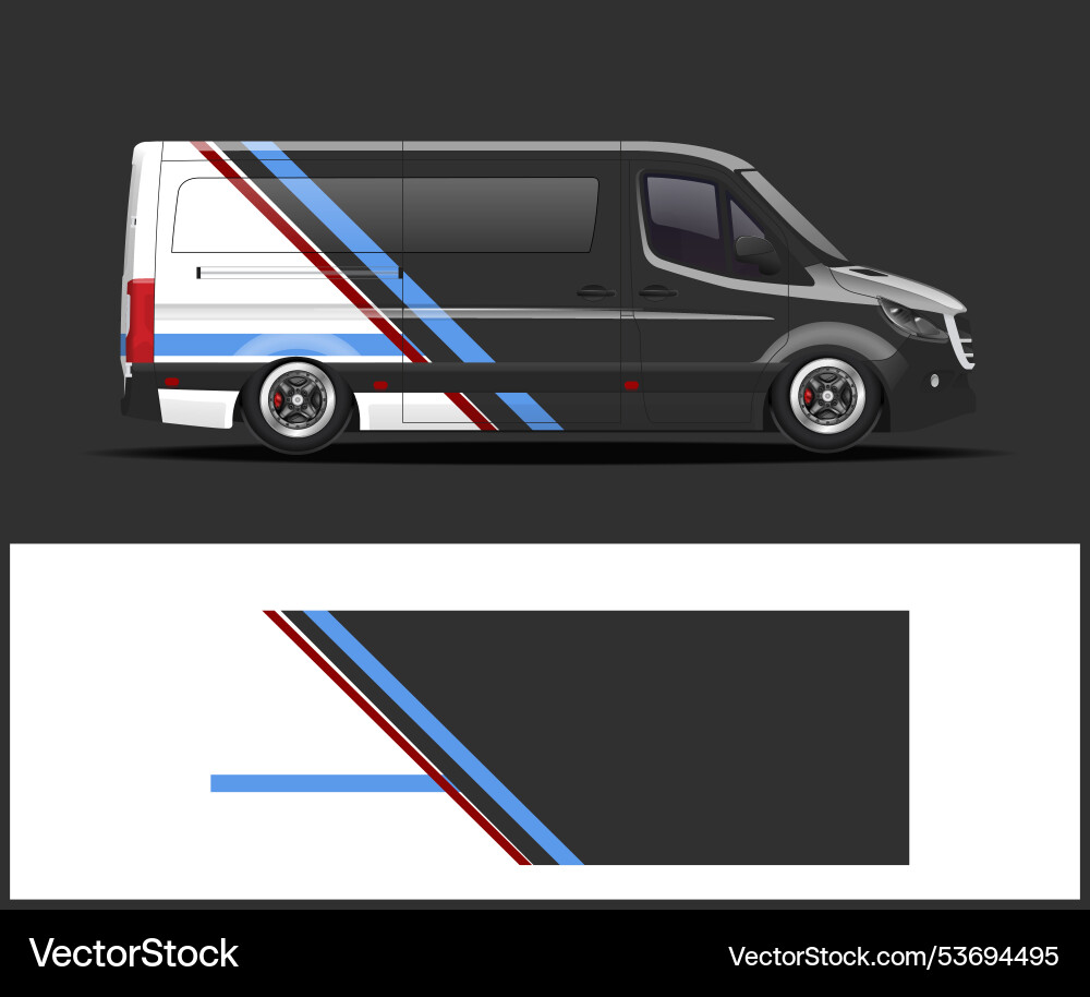 Car graphic for vehicle vinyl wrap Royalty Free Vector Image