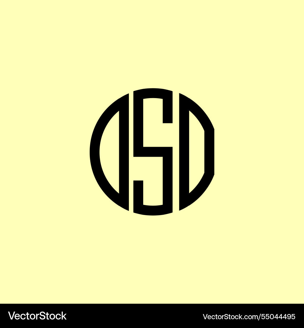 Creative rounded initial letters dso logo Vector Image
