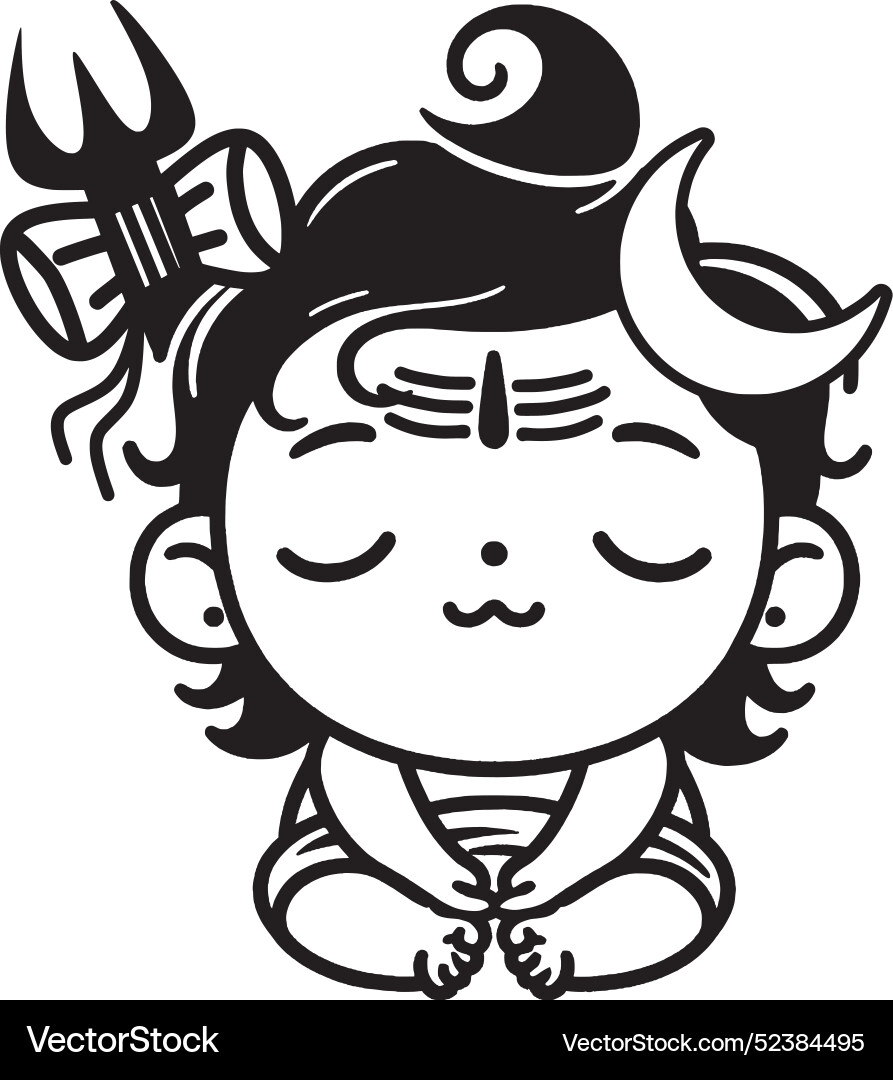 Divine shiva sacred art Royalty Free Vector Image