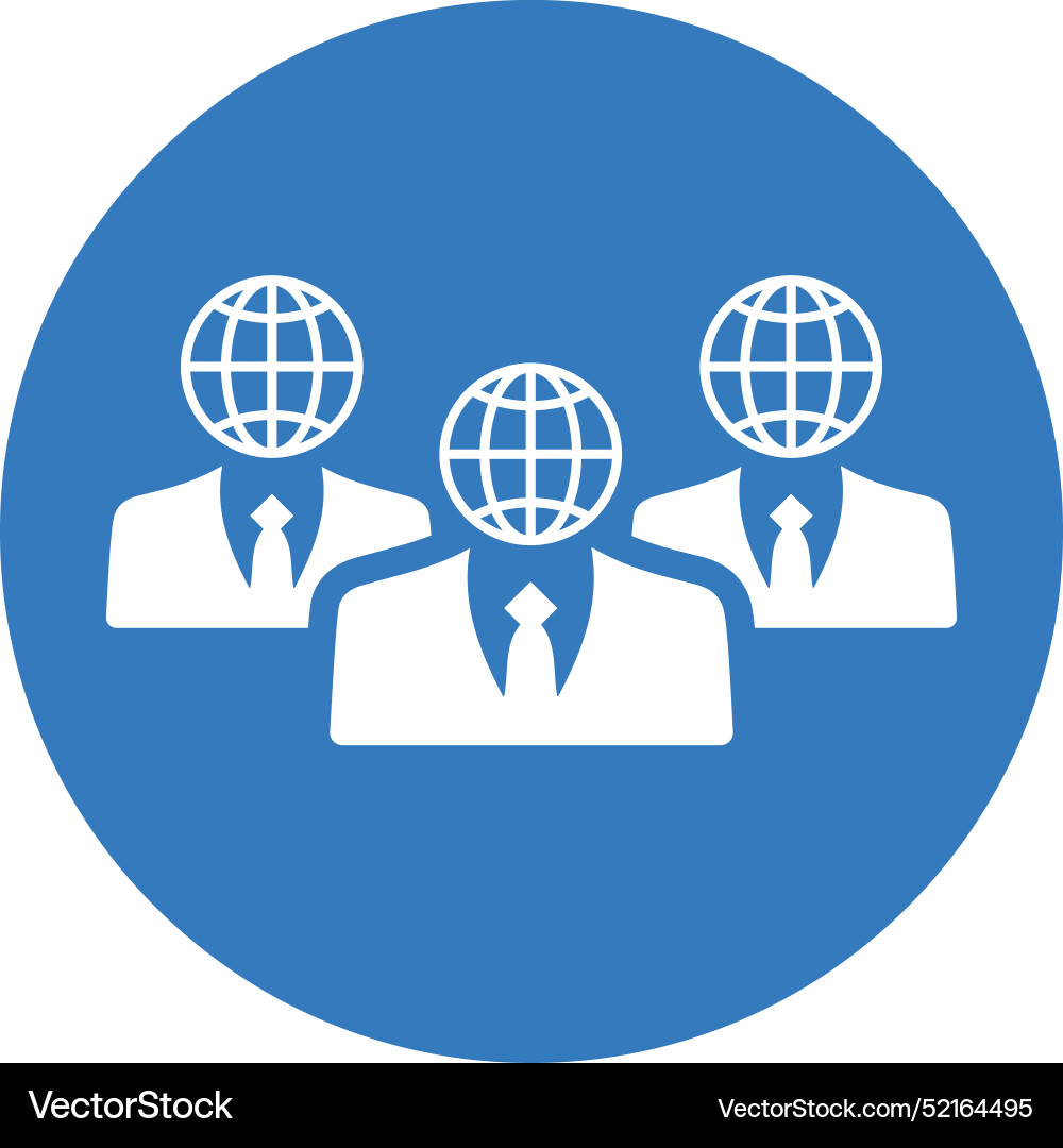 Global business team icon Royalty Free Vector Image