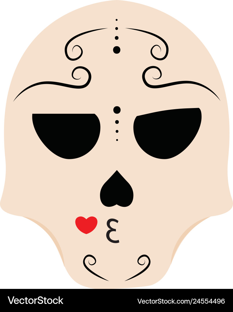 Cute skull mask Royalty Free Vector Image - VectorStock
