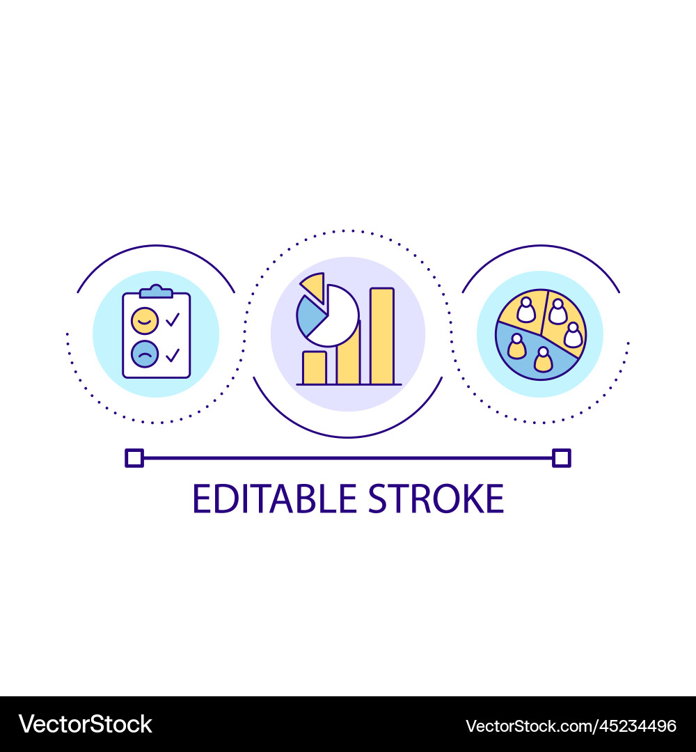 Demographic research loop concept icon Royalty Free Vector