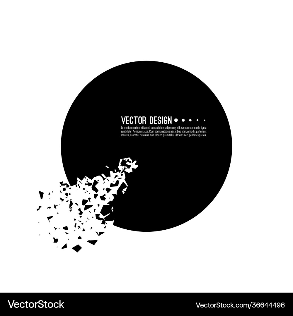Explosive black banner Royalty Free Vector Image
