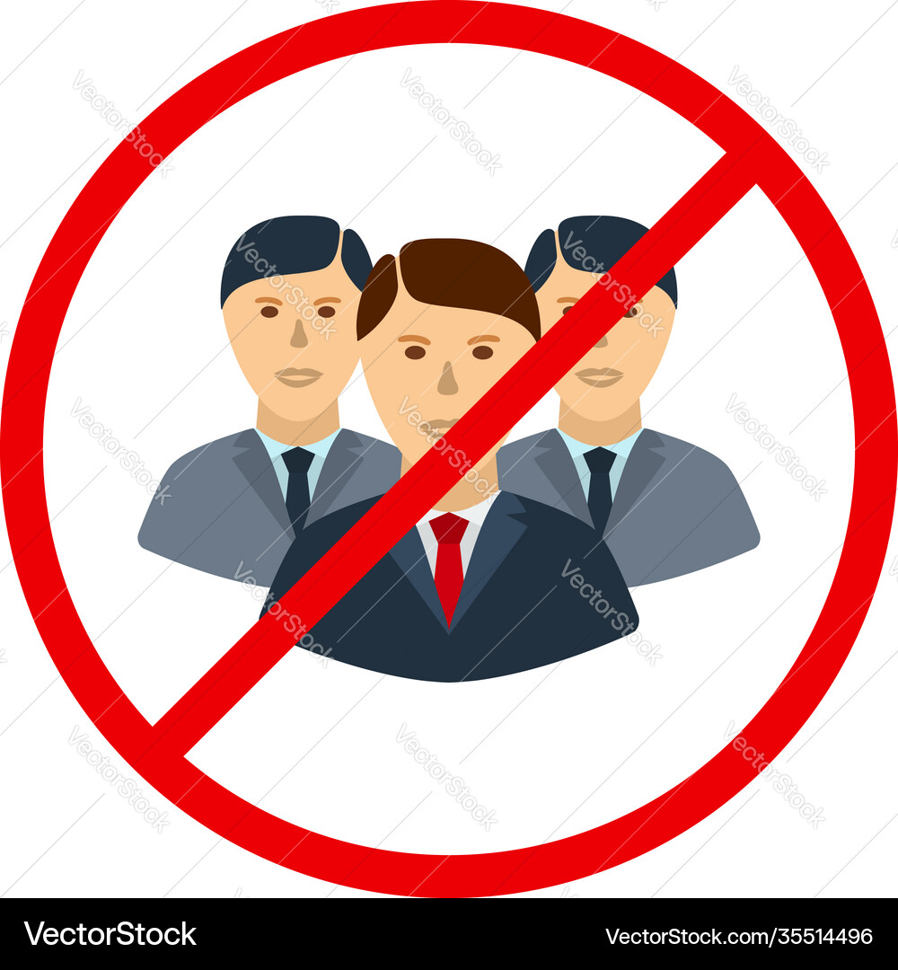 No meeting icon Royalty Free Vector Image - VectorStock