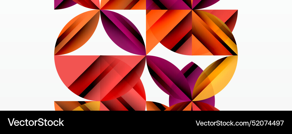 Circles and round shapes geometric minimal Vector Image