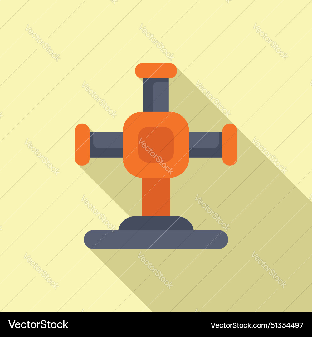 Flat design orange bench vice icon Royalty Free Vector Image