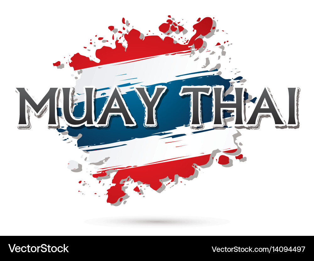 Muay Thai Font - Brush Style Royalty Free Vector Image