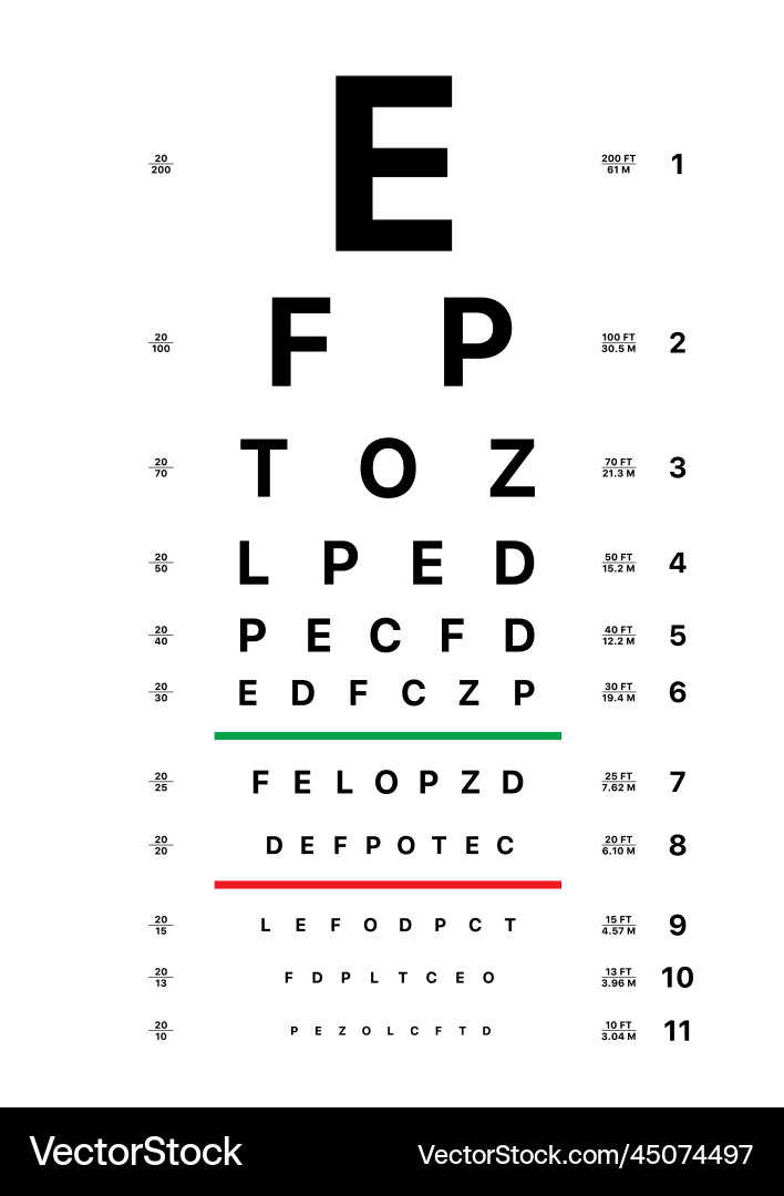 Ophthalmic table for visual examination Royalty Free Vector